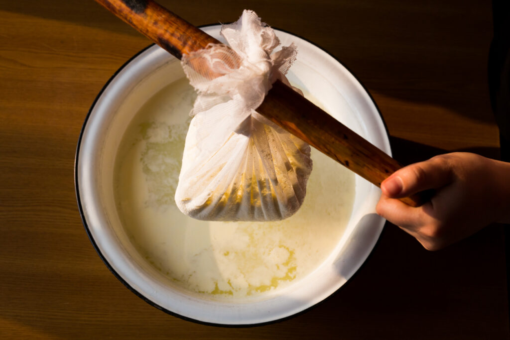 Caș de casă din lapte de oaie (Urdă și Jintiță din zerul de la Caș ...